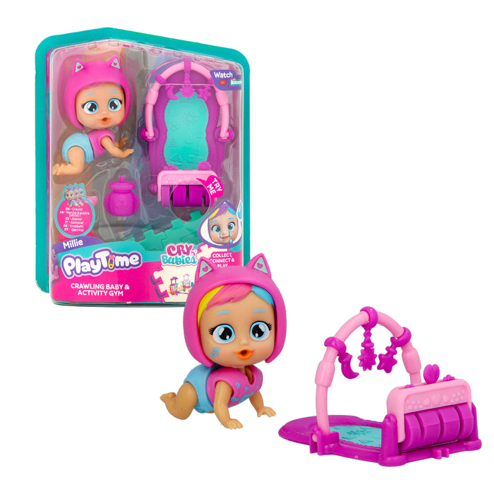 Cry Babies Playtime Millie Crawling Baby & Activity Gym