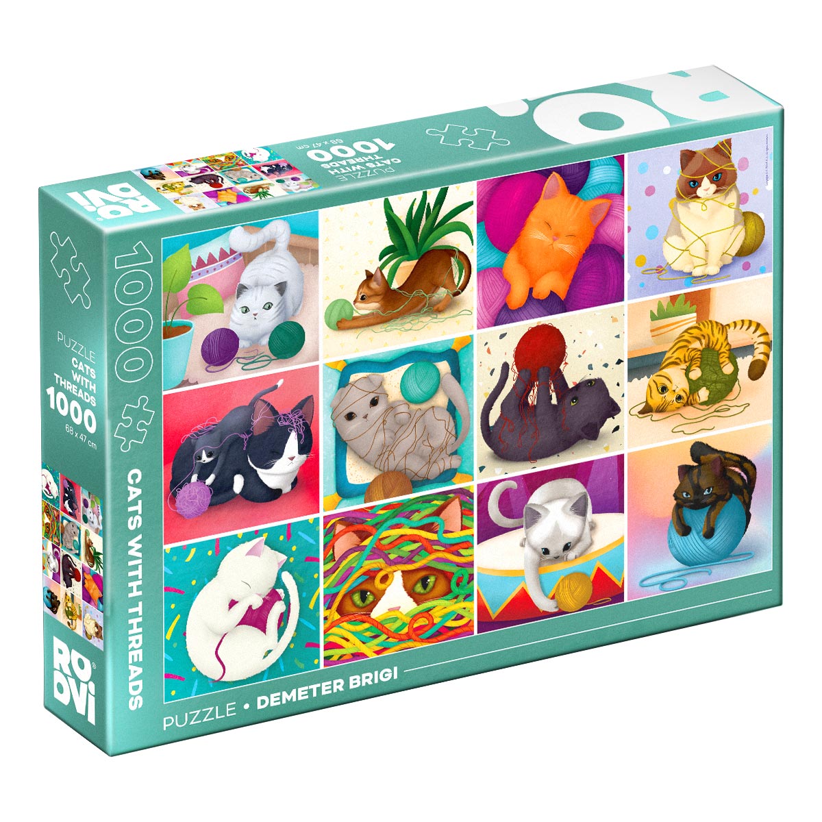 D-Toys 1000 Palan Palapeli Cats With Threads